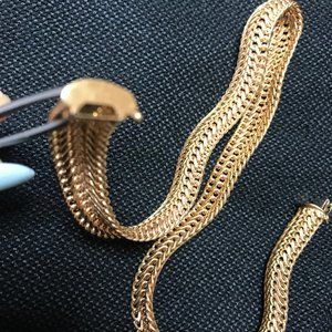 Milor | Jewelry | New Milor Italian 4k X Wide Gold Mesh Necklace | Poshmark
